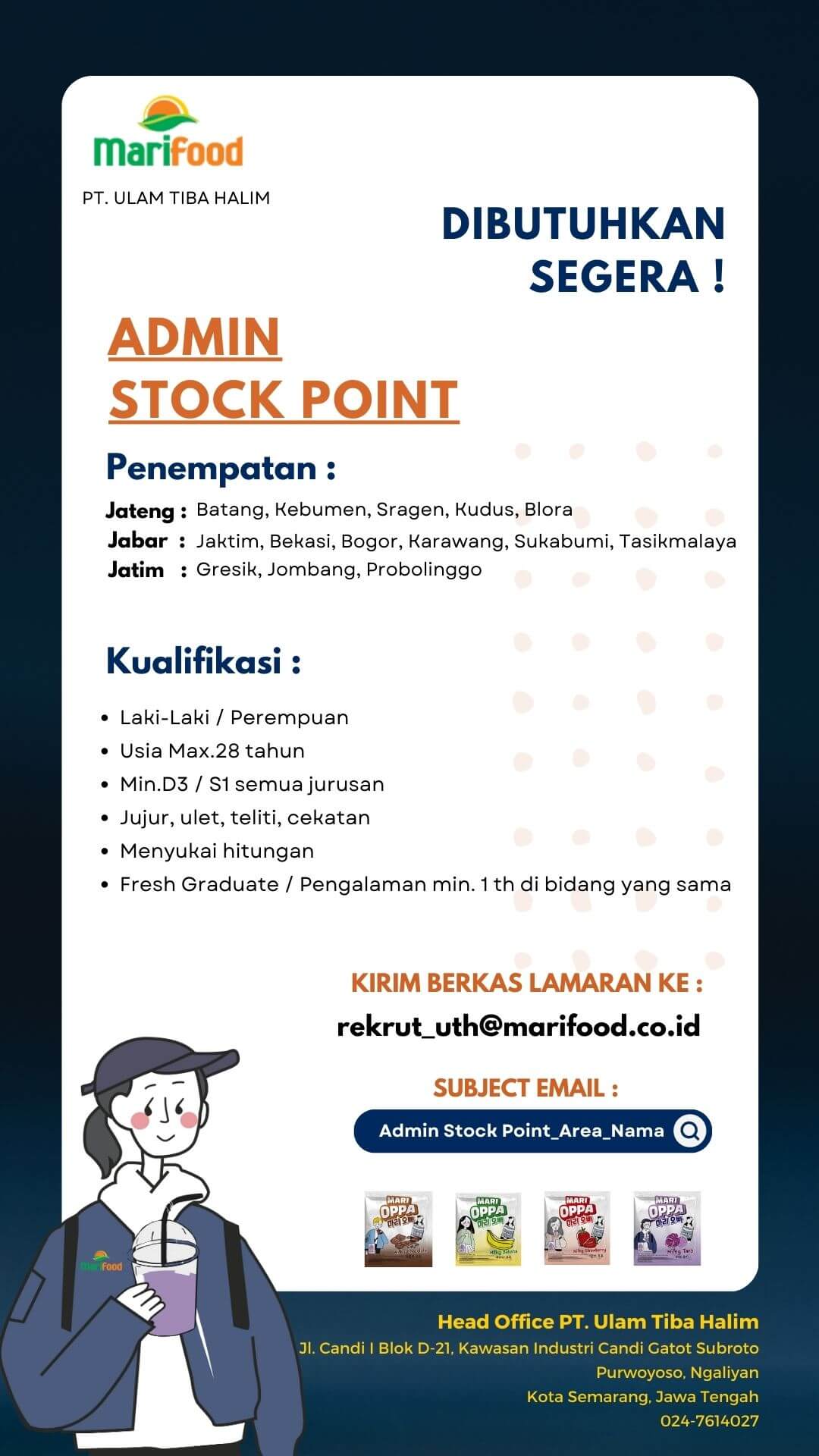 Lowongan Kerja – Marifood – Food and Beverage Company