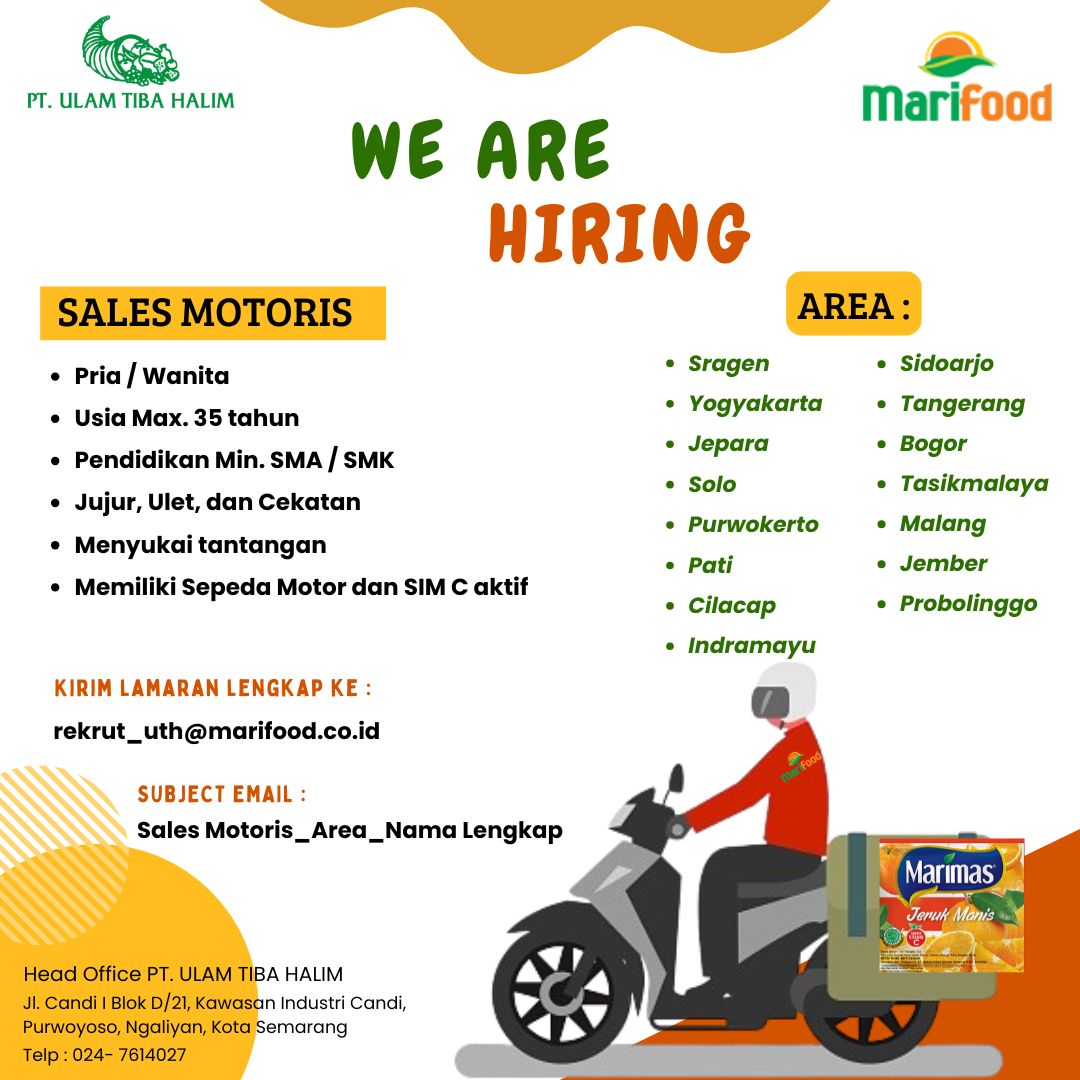 SALES MOTORIS – Marifood – Food and Beverage Company